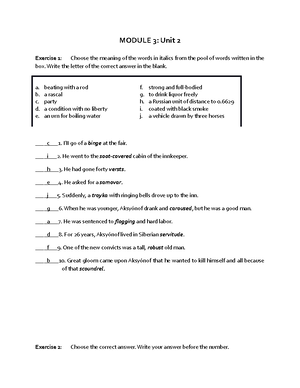 Introduction and Review of Basic Concepts Exercises - MODULE 2: UNIT 1 ...