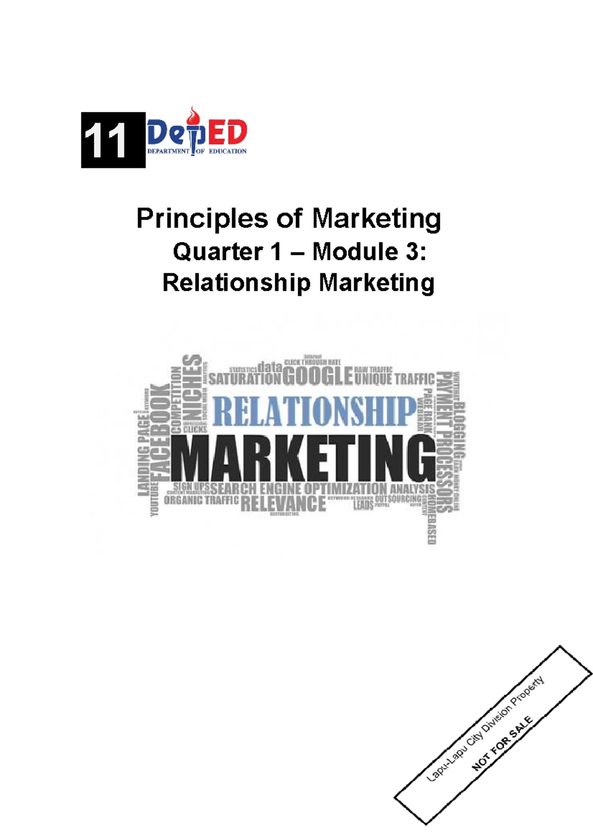 Principles OF Marketing M3 TO Answer - 11 Principles of Marketing Quarter 1 – Module 3 ...