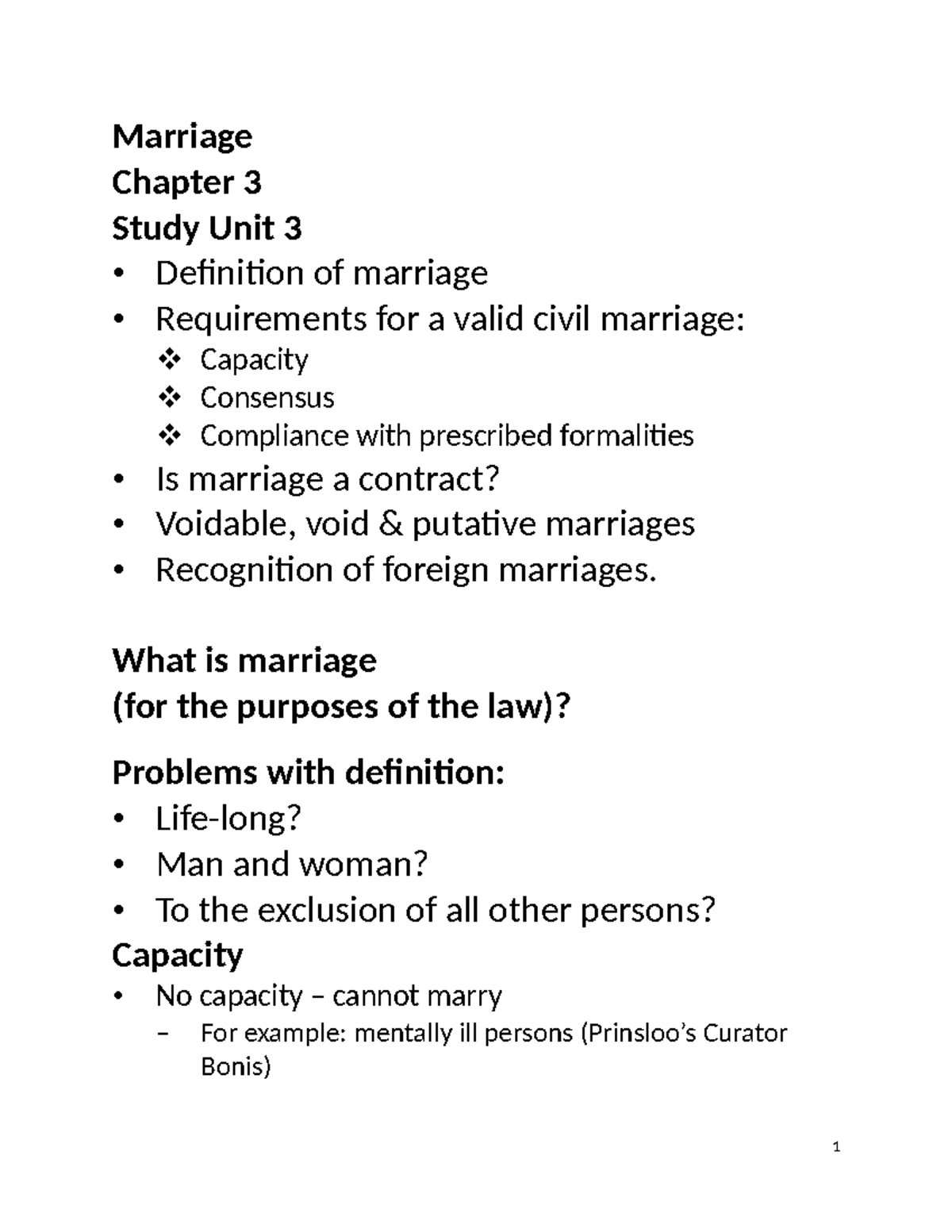Study Unit 3 Chapter 3 Marriage - Marriage Chapter 3 Study Unit 3 ...