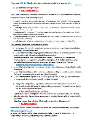 S3 marketing chapitre 1 - Marketing fondamental 2019-2020 - Studocu