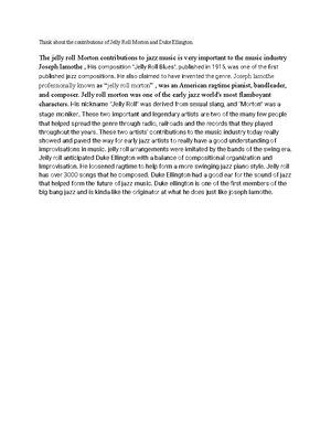 Biographical Paper - History of Jazz Professor Coutsouridis ...