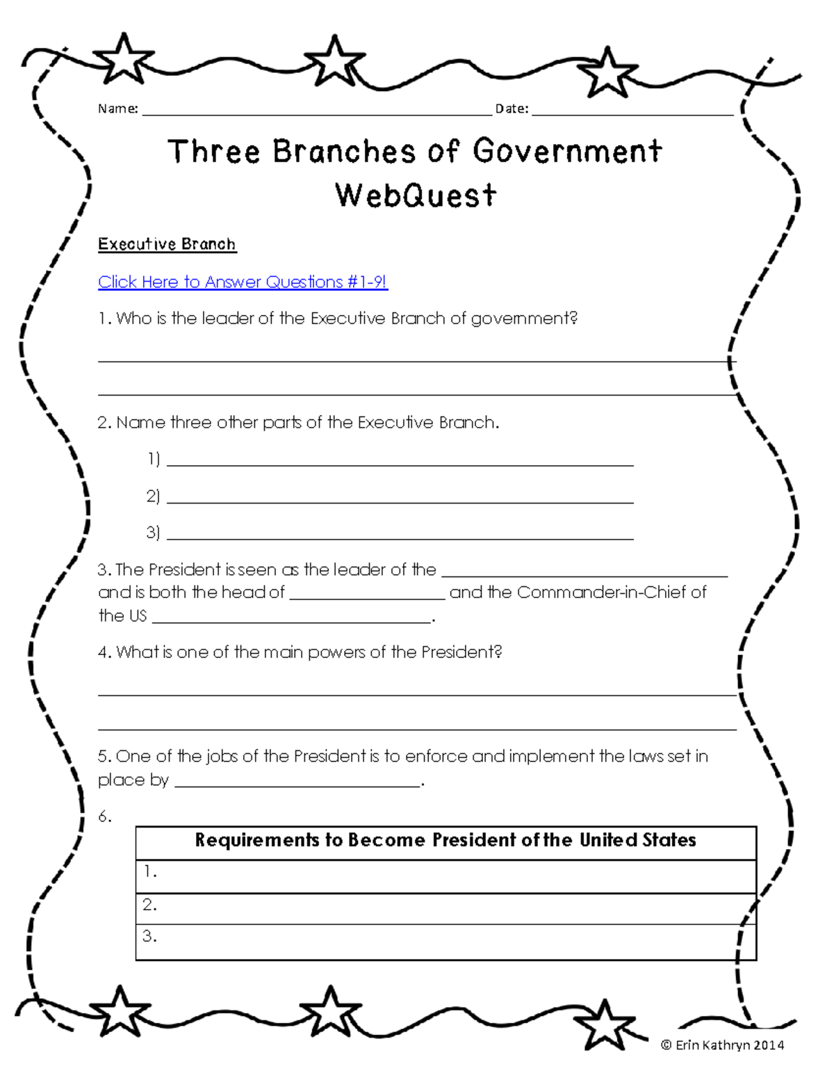 Branches of US Government Web Quest, search the web - Name: - Studocu