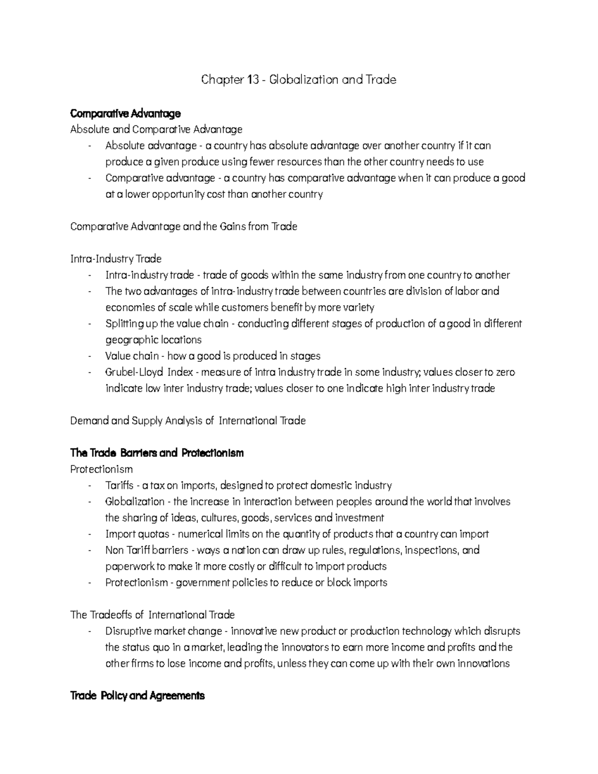 Chapter 13 - Globalization and Trade - ECO 102 - CCAC - Studocu