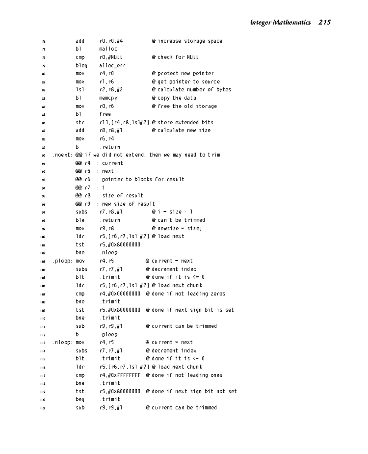 Modern Assembly Language Programming 51 Integer Mathematics 215 76 Add R0r04 Increase