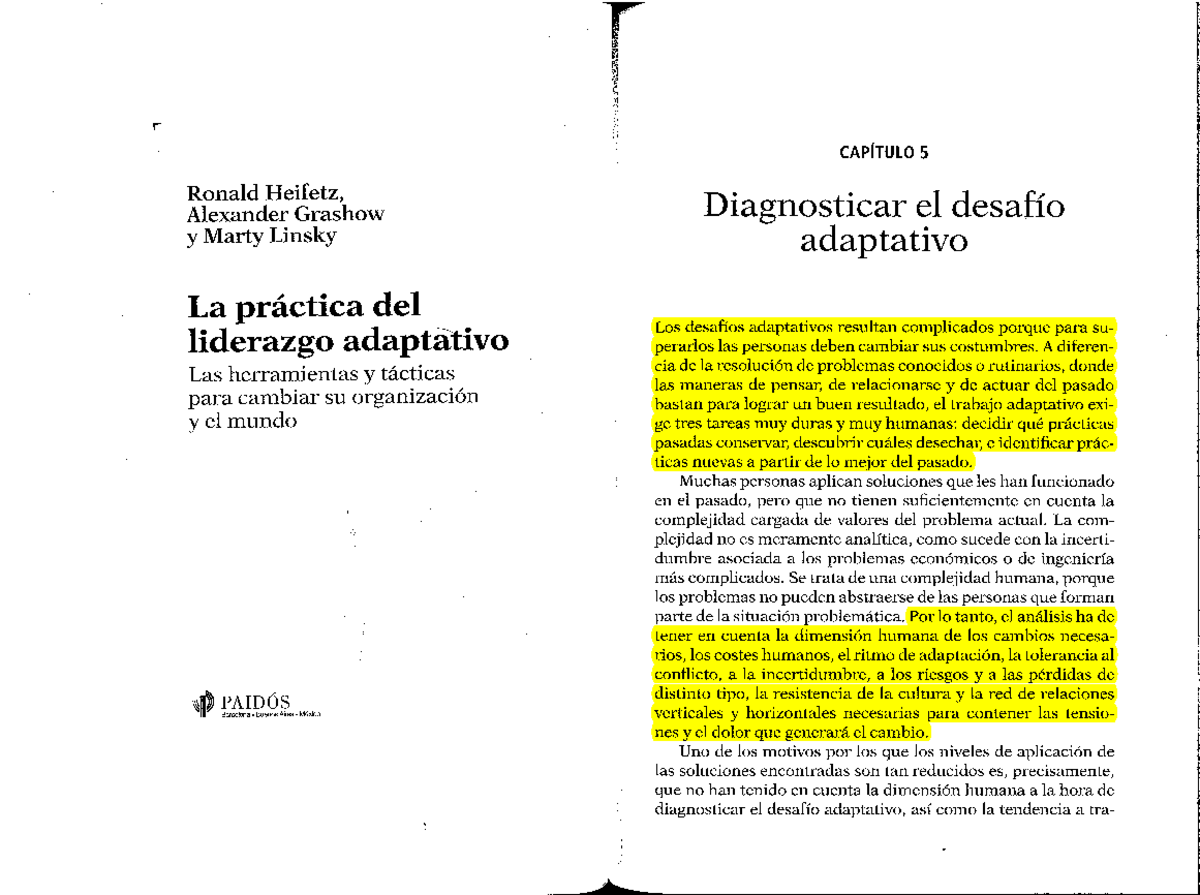 5.- Grashow, Heifetz, Linsky - La práctica del liderazgo adaptativo ...