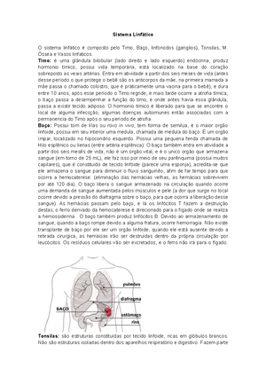 Roteiro práticas DI - Resumo Anatomia Humana Sistêmica - UNIVERSIDADE FEDERAL DO PARANÁ - CAMPUS ...