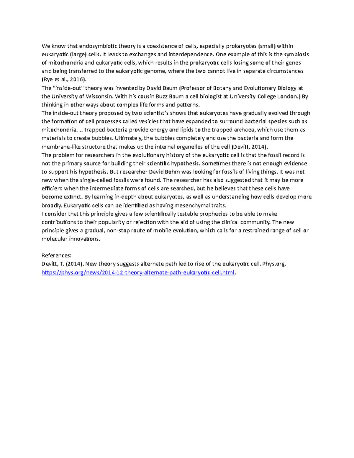 Introduction to Biology 2 UNIT 3 Discussion Assignment 422 ...