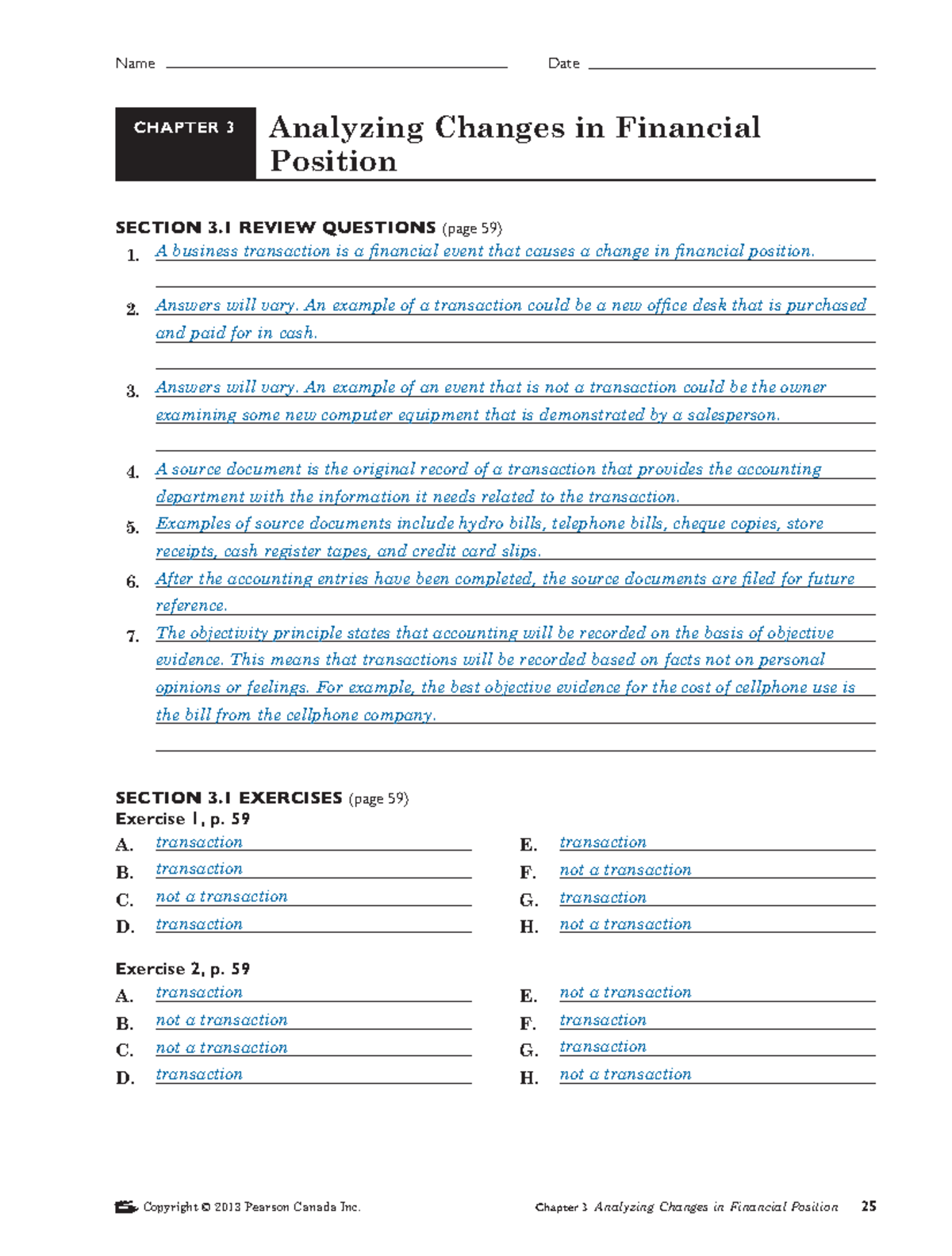 Chp 3 answer key - Assignment for development studies - CHAPTER 3 Analyzing Changes in Financial ...