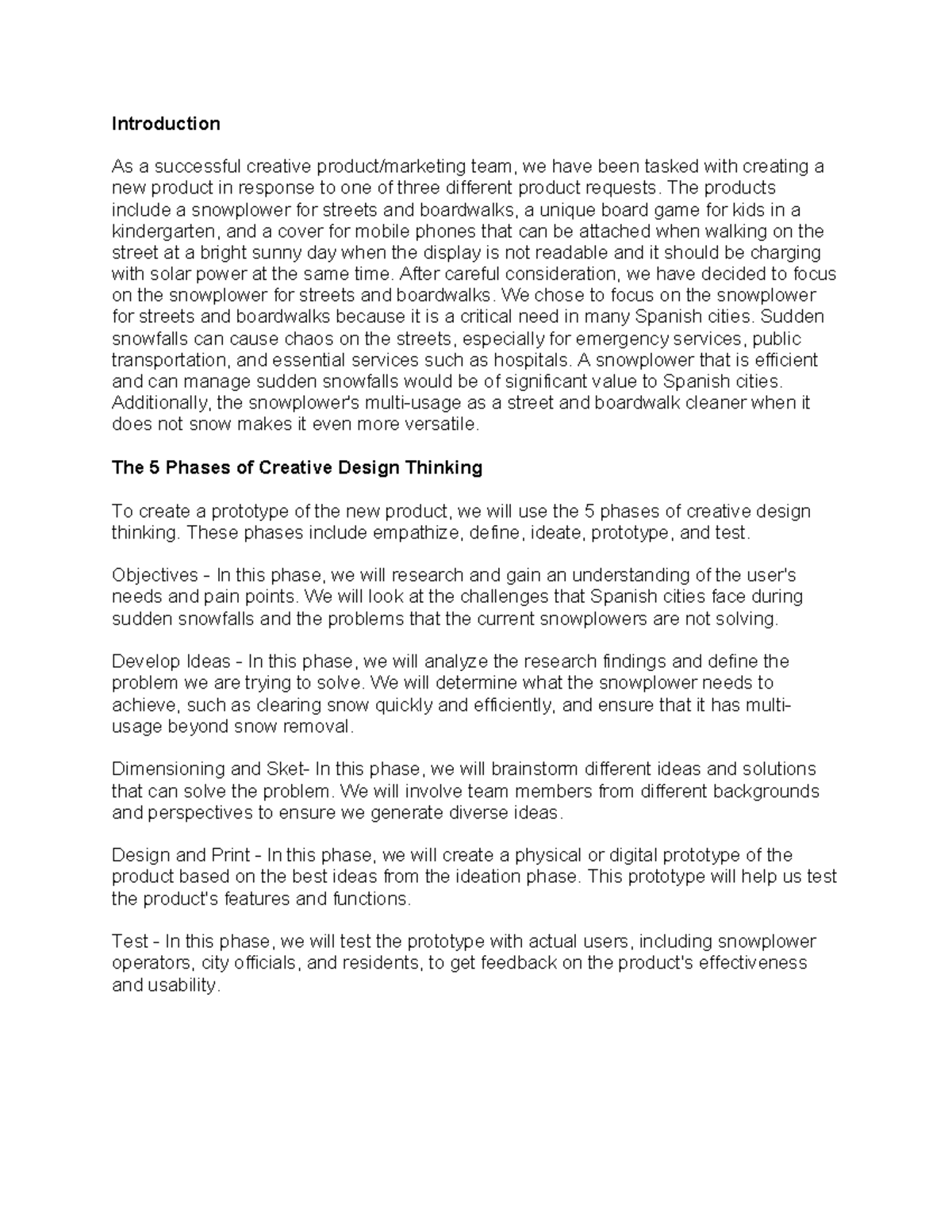 Assignment 2 - about business - Introduction As a successful creative ...