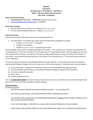 MGA Accounting Review Sheet Exam 2 - MGA Accounting Review Sheet 2 ...
