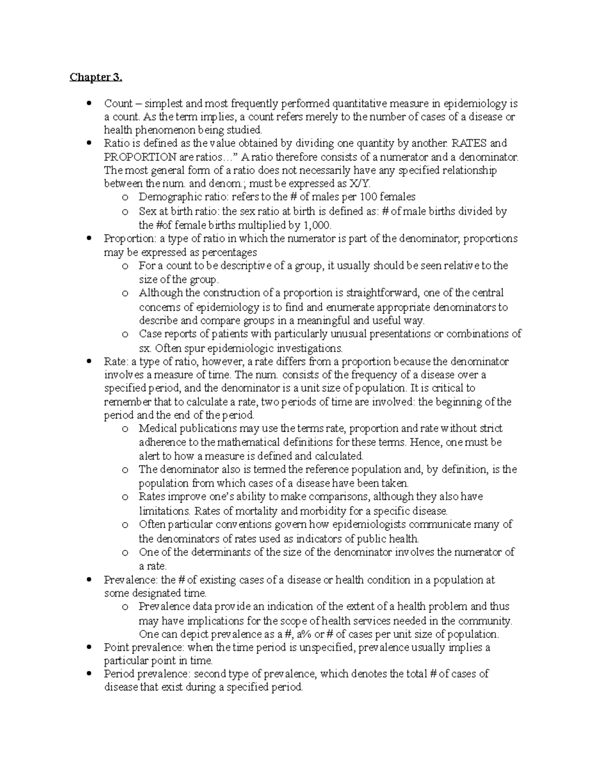 Advanced Epidemiology - Chapter 3. Count – simplest and most frequently ...