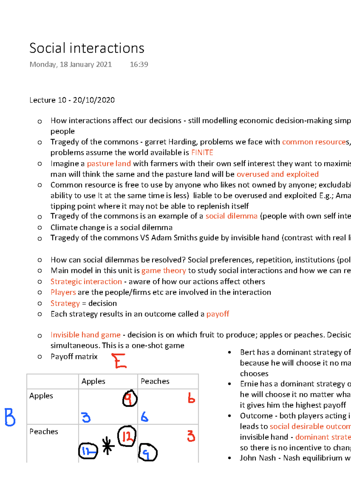 Social interactions - unit 4 - Lecture 10 -20/10/ How interactions ...