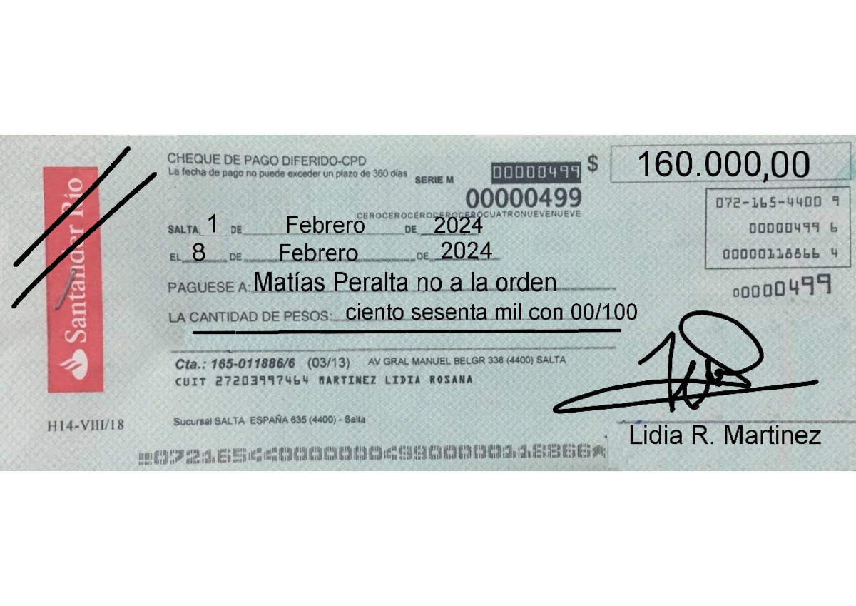 Cheque - Derecho Comercial I - Studocu