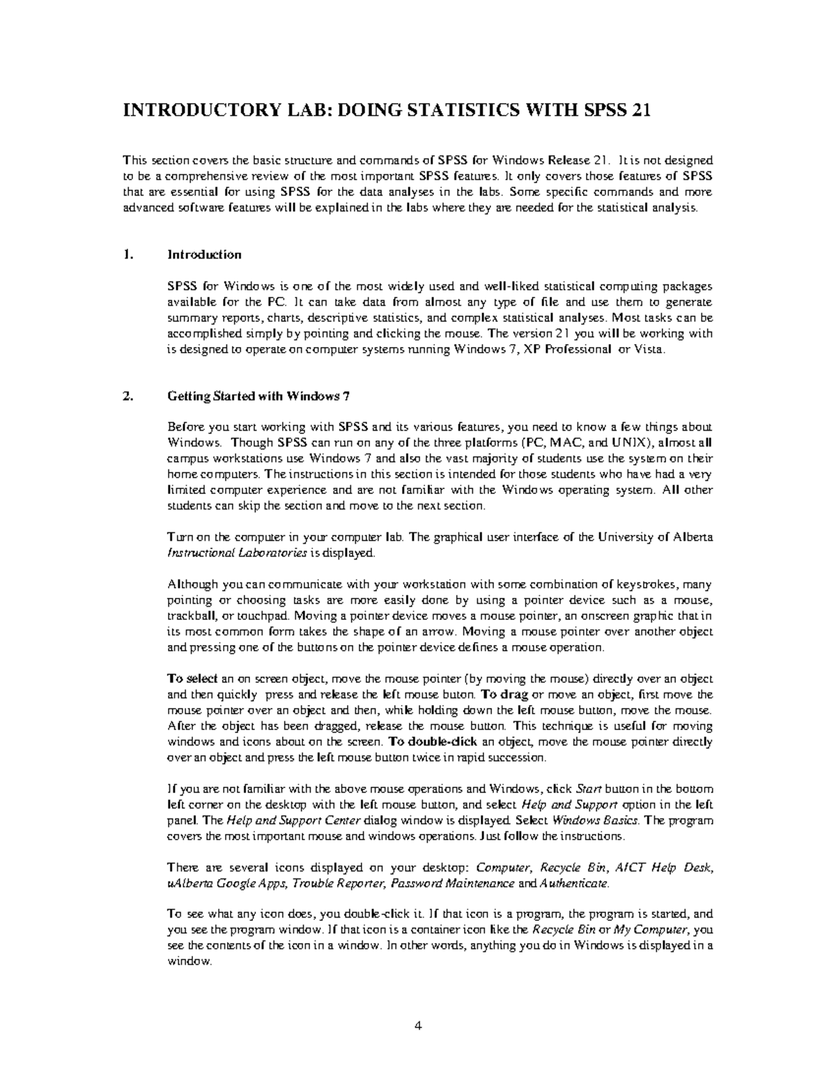 Practical - Introductory lab doing statistics with spss 21 ...