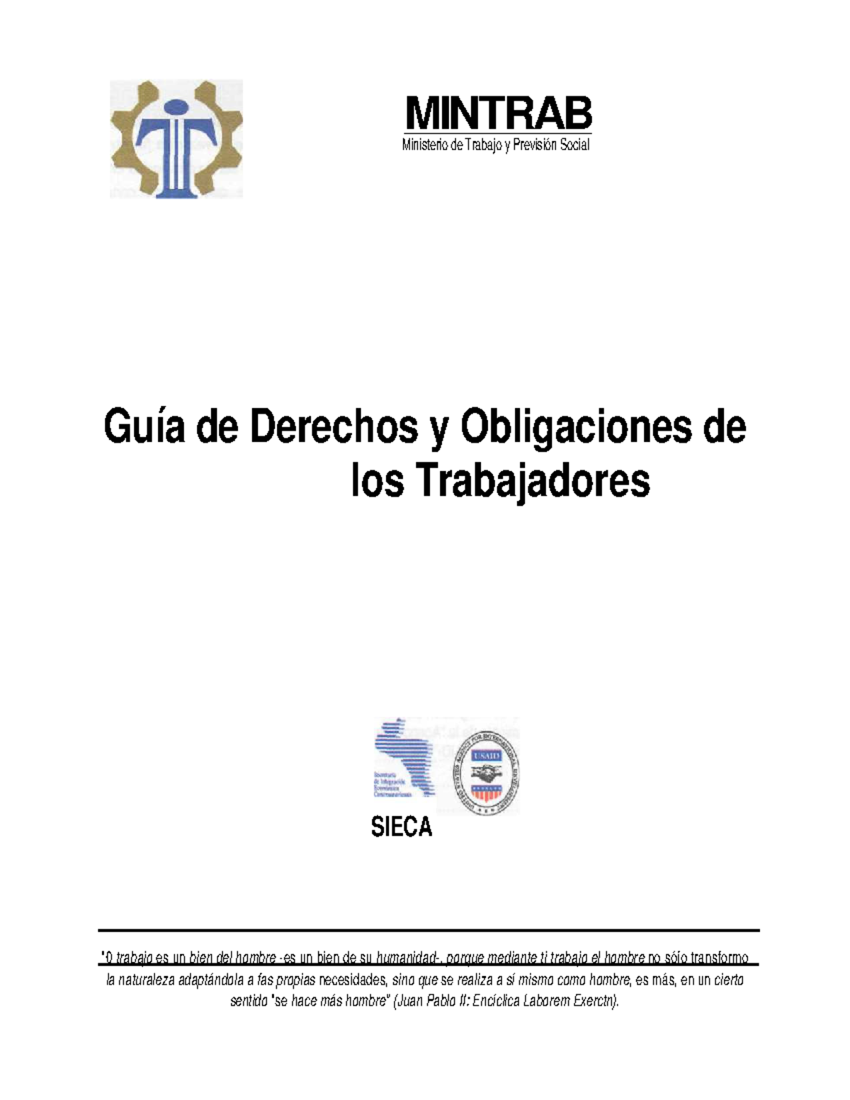 Mitrab - Guia de Derechos y Obligaciones de los Trabajadores - MINTRAB ...
