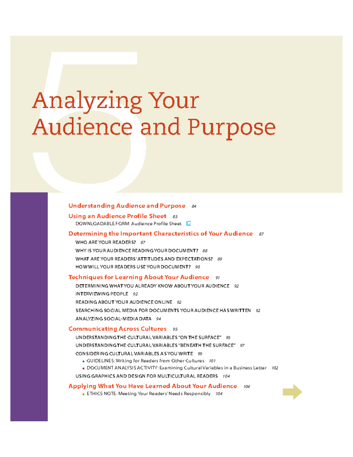 Chapter-5-audience - Summary Tiếng anh chuyên ngành 2 - Analyzing Your ...