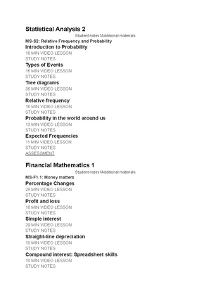 Semester 1 - MATH - End of Semester Report Semester 1, 2023 Student ...