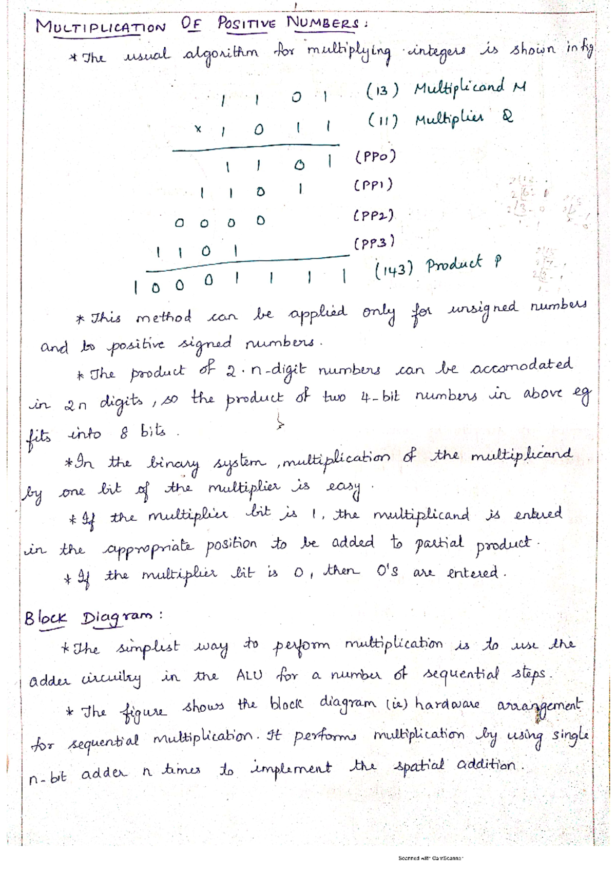 COA Unit 2 Multiplication and Division - Computer Organization And ...