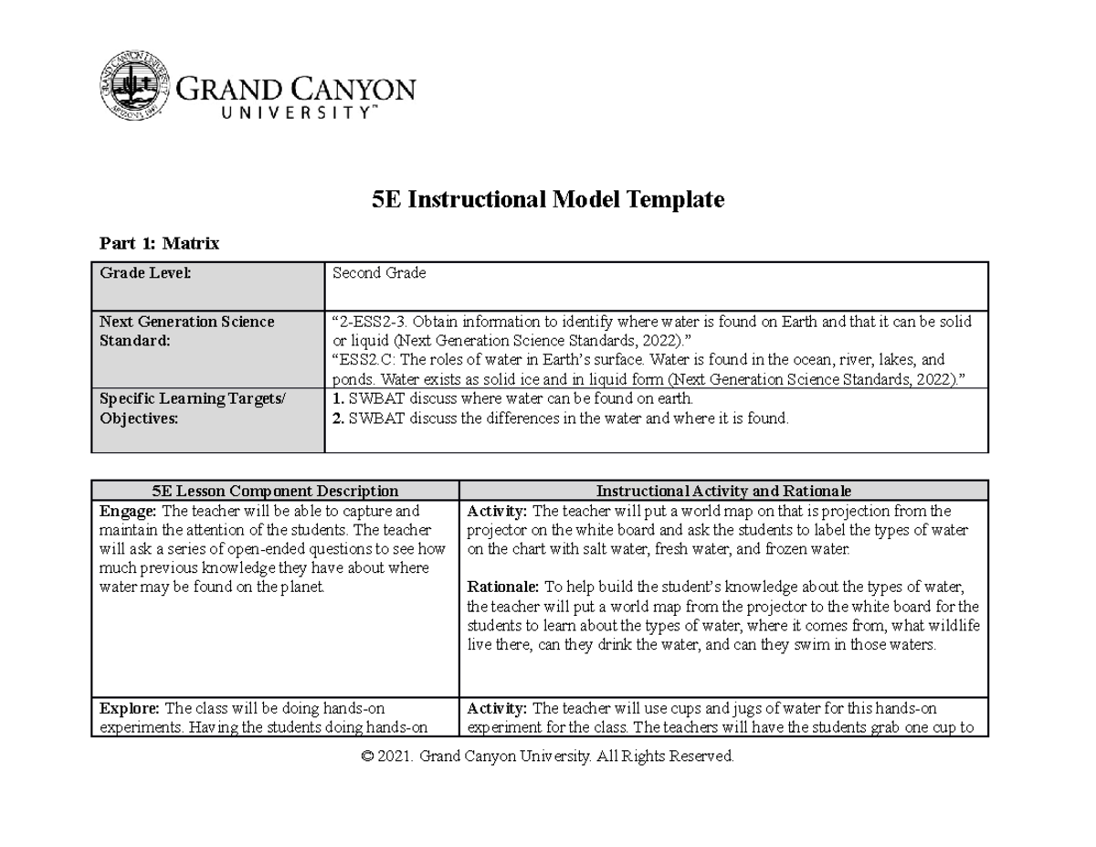 Components of the 5E Instructional Model - 5E Instructional Model ...