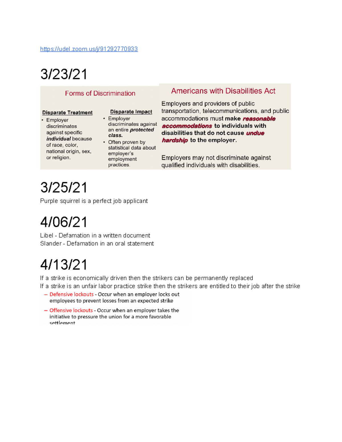 Notes 2 - Prof. Louis Moffa - BUAD429 - udel.zoom/j/ 3/23/ 3/25/ Purple ...