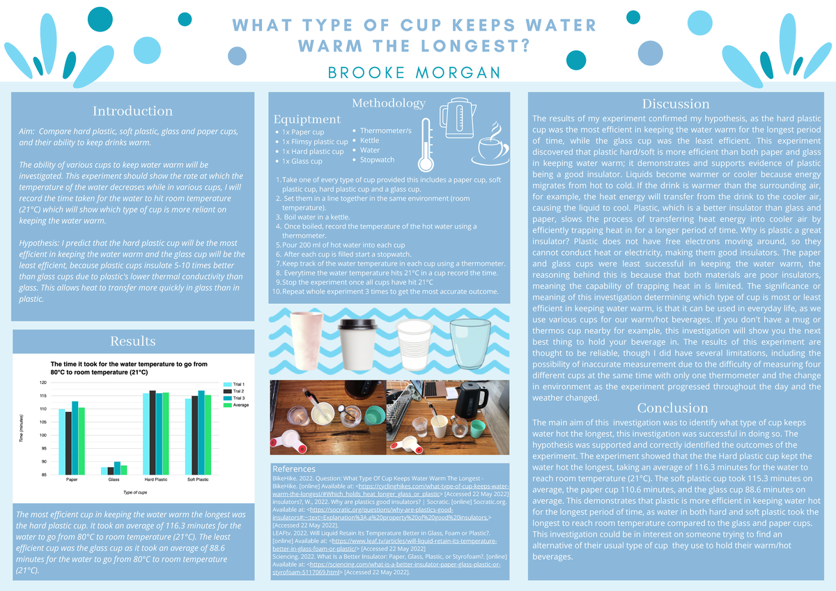 Science Task 1 - W H A T T Y P E O F C U P K E E P S W A T E R W A R M ...