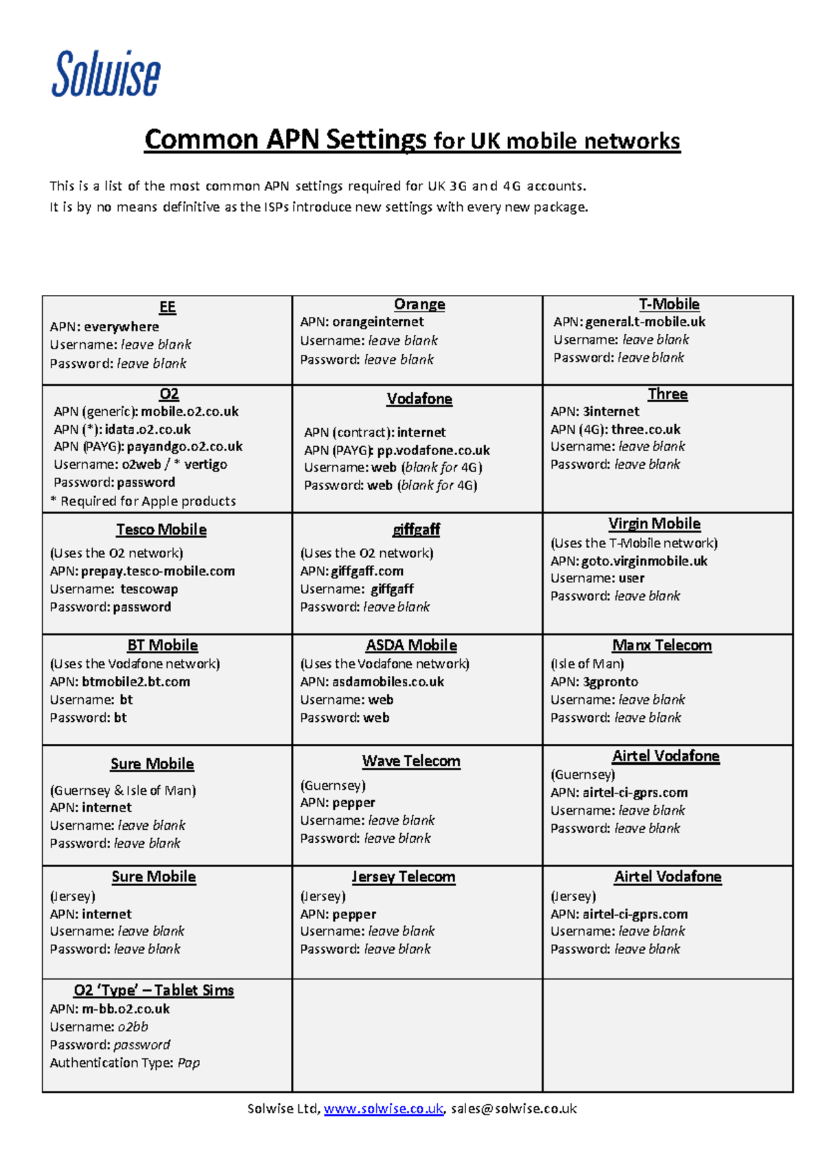 Connecting-3g-supplier - Solwise Ltd, solwise.co, sales@solwise.co ...