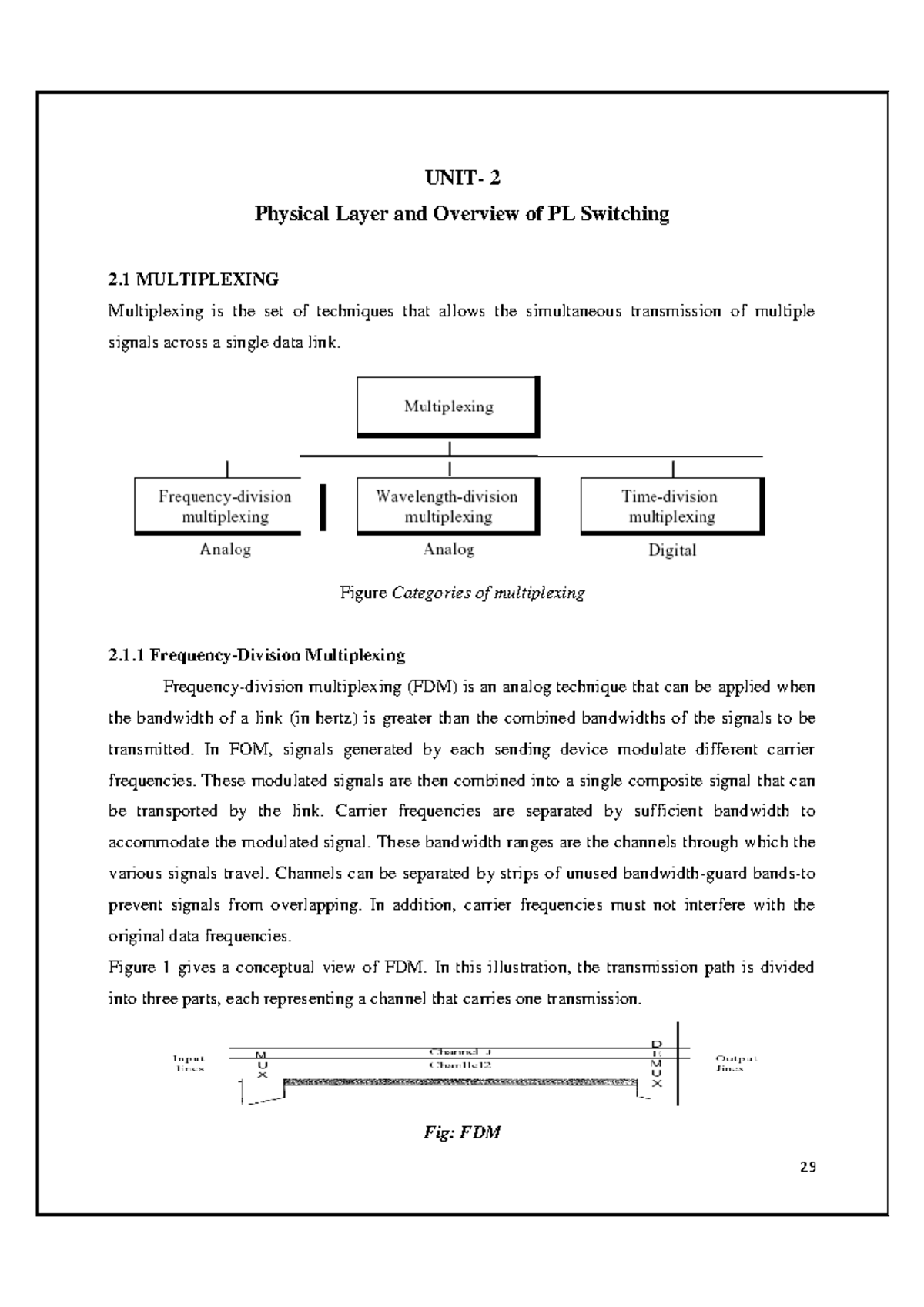 Physical Layer and Overview of PL Switching - Figu re Catego r ies of m ...
