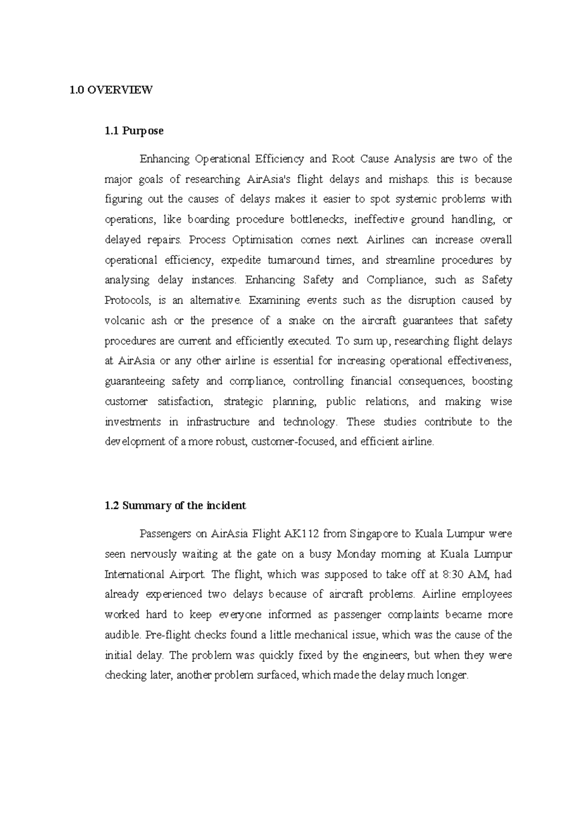 Ims report writing content - 1 OVERVIEW 1 Purpose Enhancing Operational ...