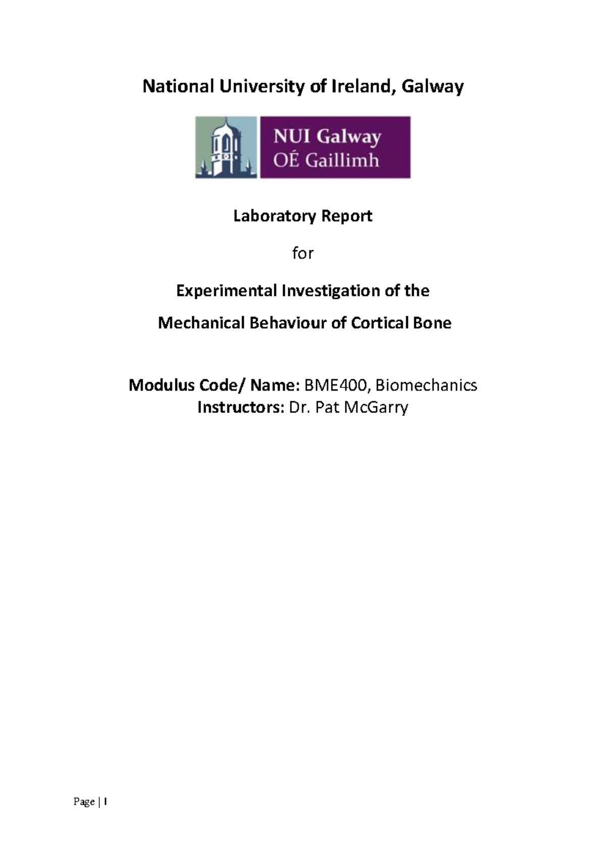 BME400 Biomechanics Bone Lab - Warning: TT: undefined function: 32 Warning: TT: undefined ...
