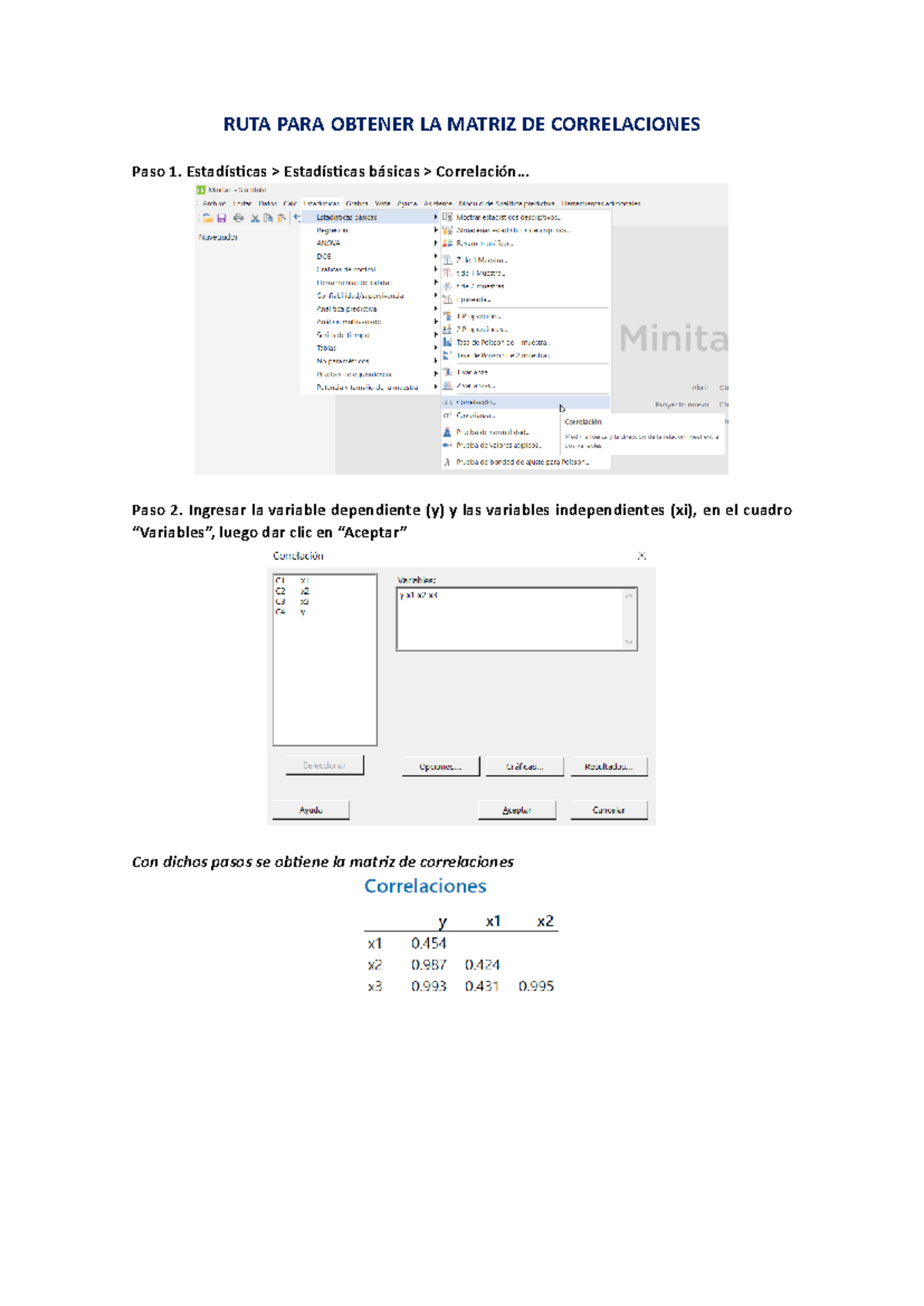 REPASO - matemática basica - RUTA PARA OBTENER LA MATRIZ DE ...