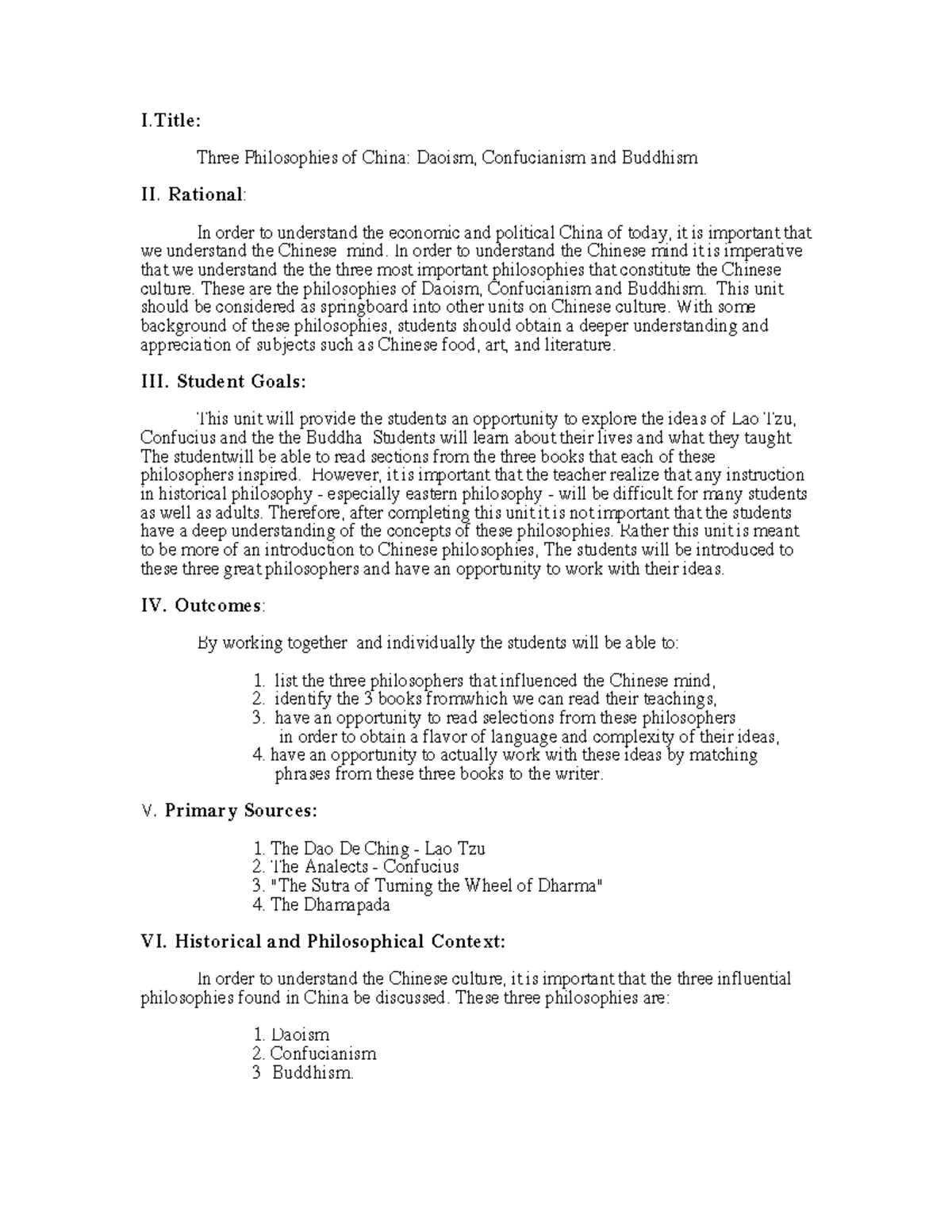 Philosophy - Summary on Ideologies - I: Three Philosophies of China ...