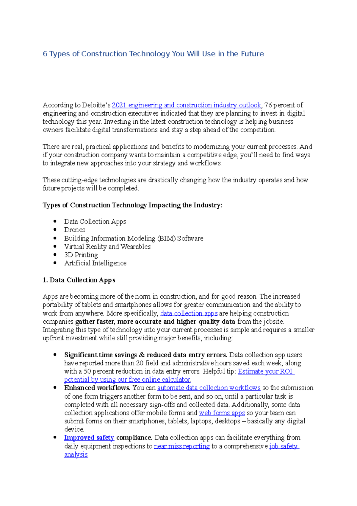 6 Types of Construction Technology You Will Use in the Future ...