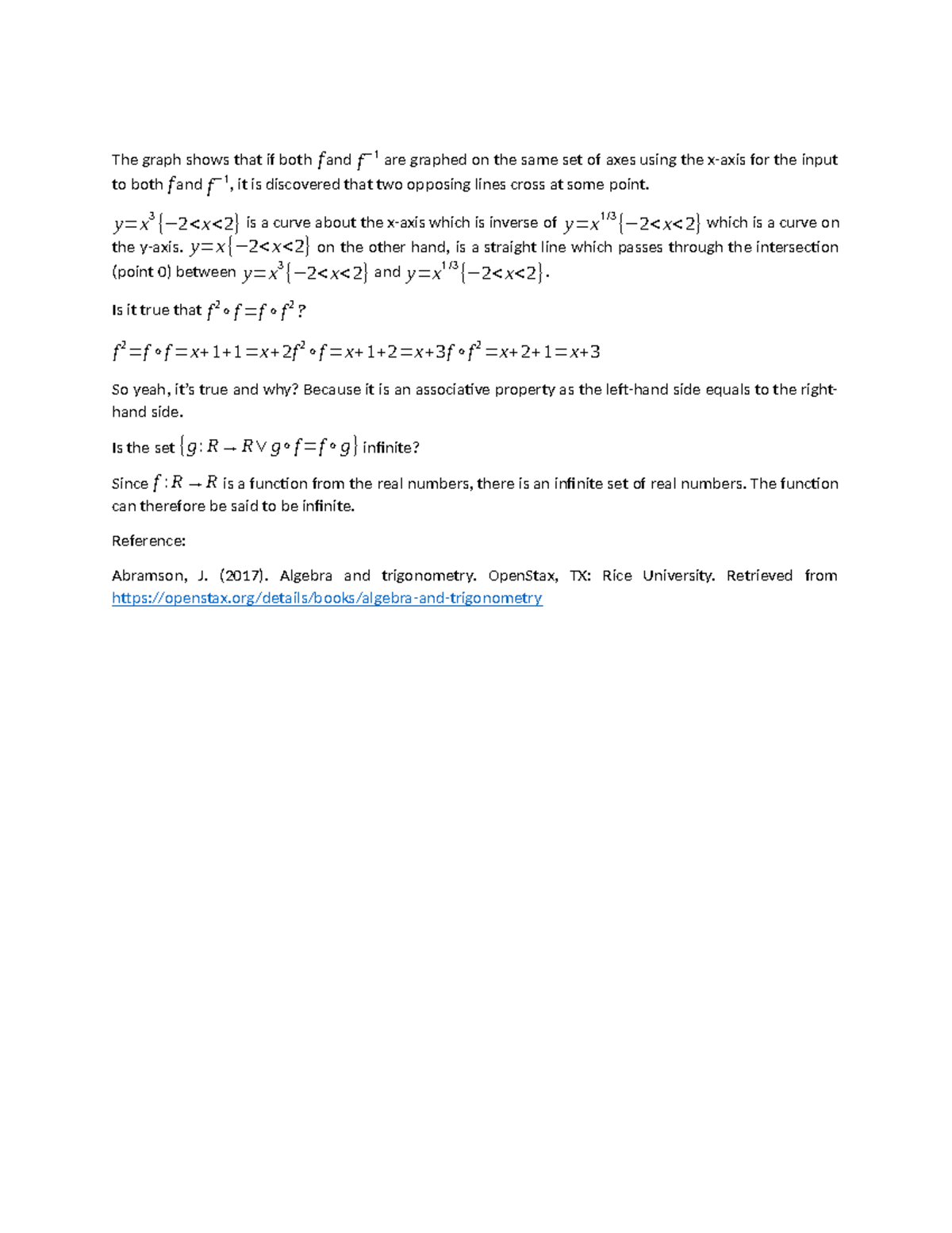 Math 1201 01 Da Unit 4 Colege Algebra Math 12 01 Discussion Assignment Unit 4 The Graph