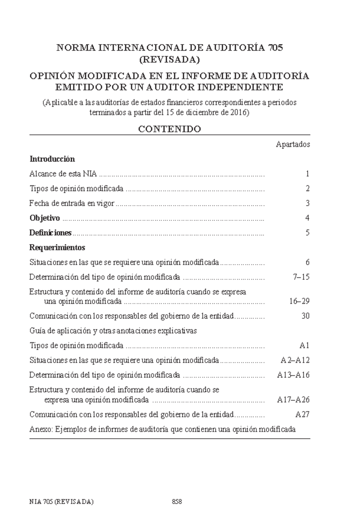 NIA 705 - Informe con salvedad, desfavorable (negativo o adverso) emitido por el auditor, - Studocu