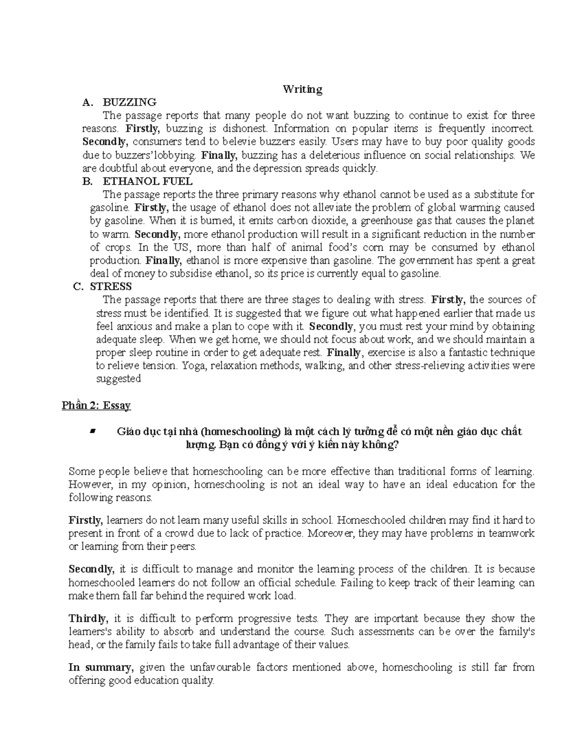 Writing Writing (1).docx Writing (1).docx - Writing A. BUZZING The ...