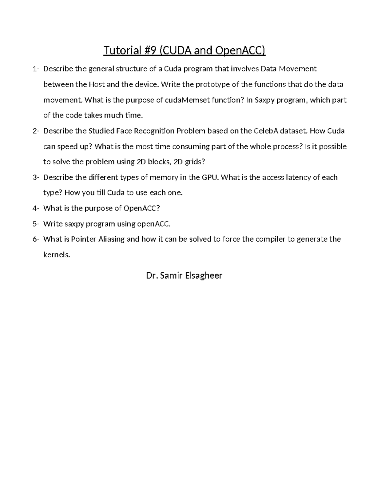 Tutorial 9 Tutorial 9 Cuda And Openacc 1 Describe
