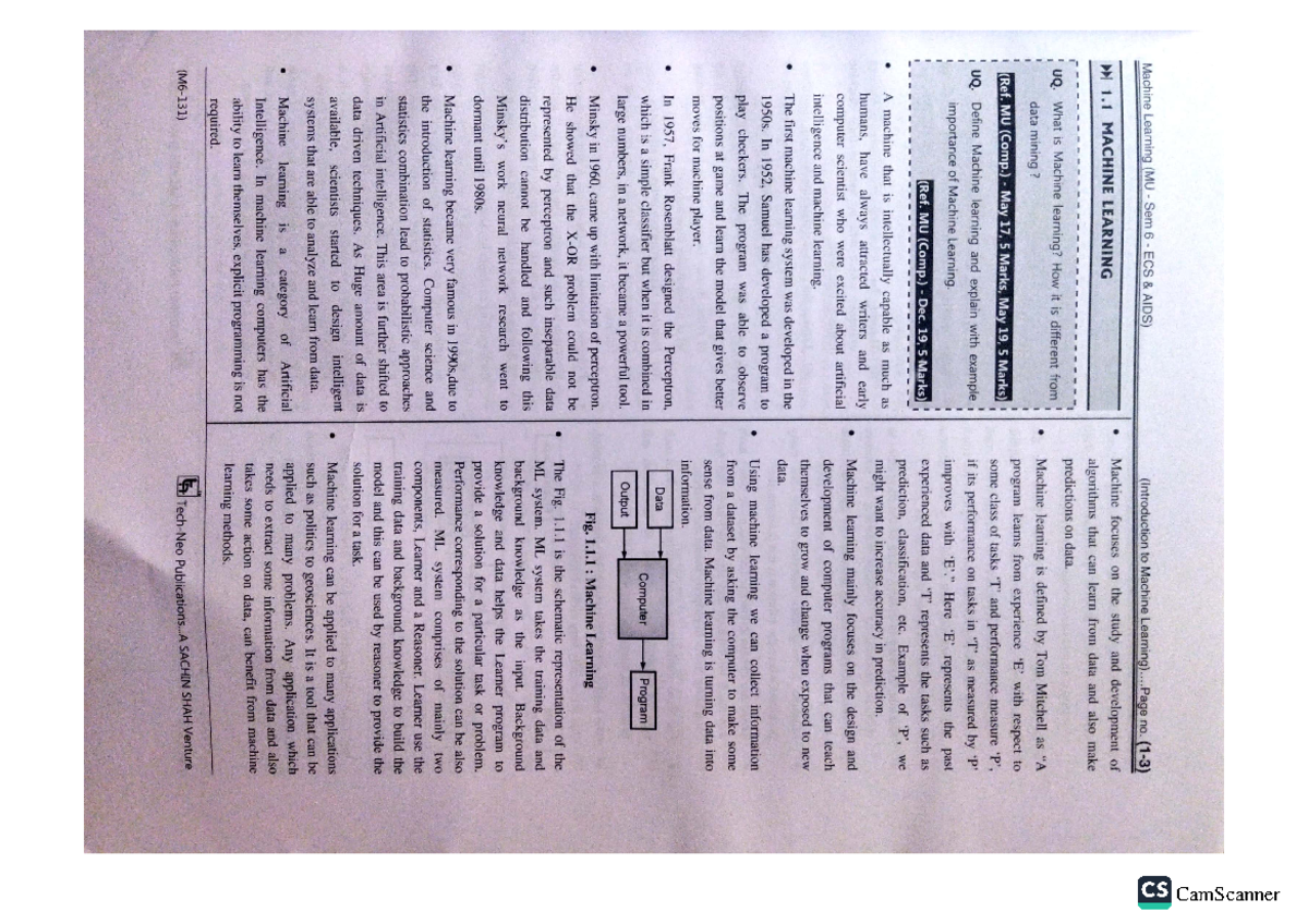 ML module 1 rotated - Artificial intelligence and data science - Studocu