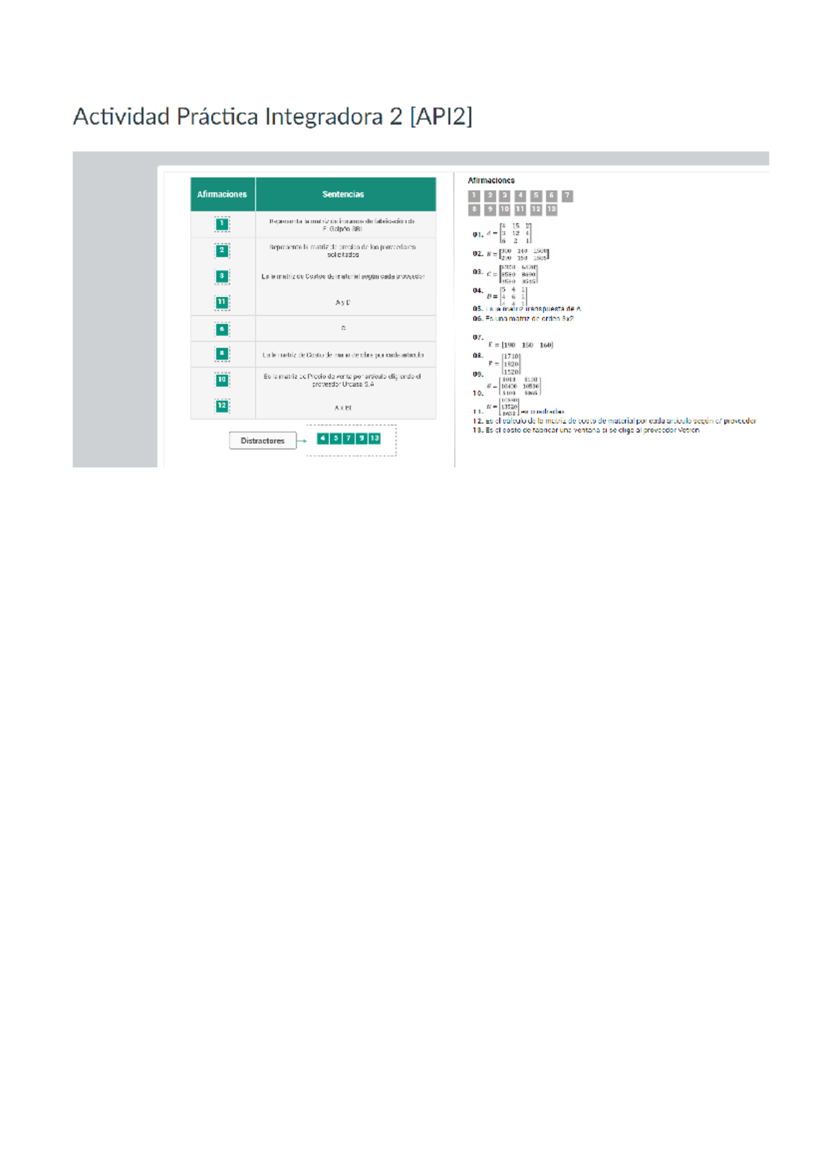 API2 - Api 2 100% - Herramientas Matemáticas I – Álgebra - Siglo 21 - Studocu