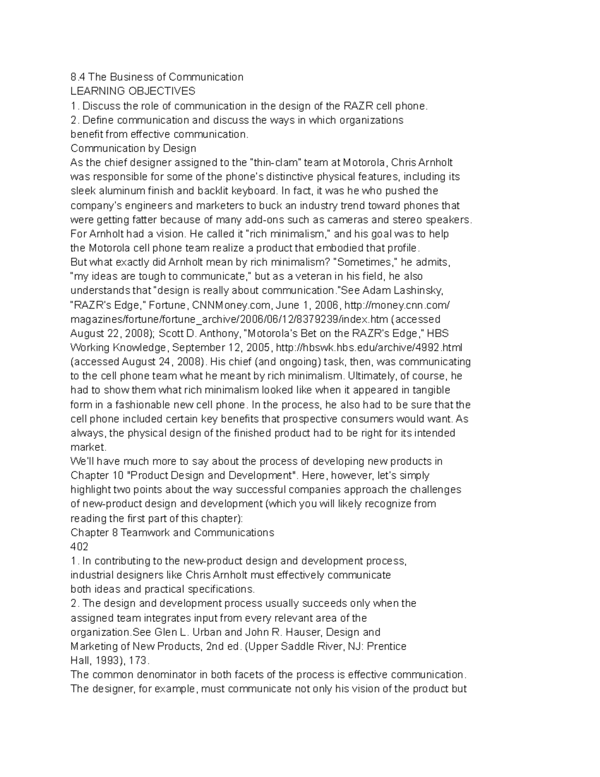 Business 57 - 8 The Business of Communication LEARNING OBJECTIVES ...