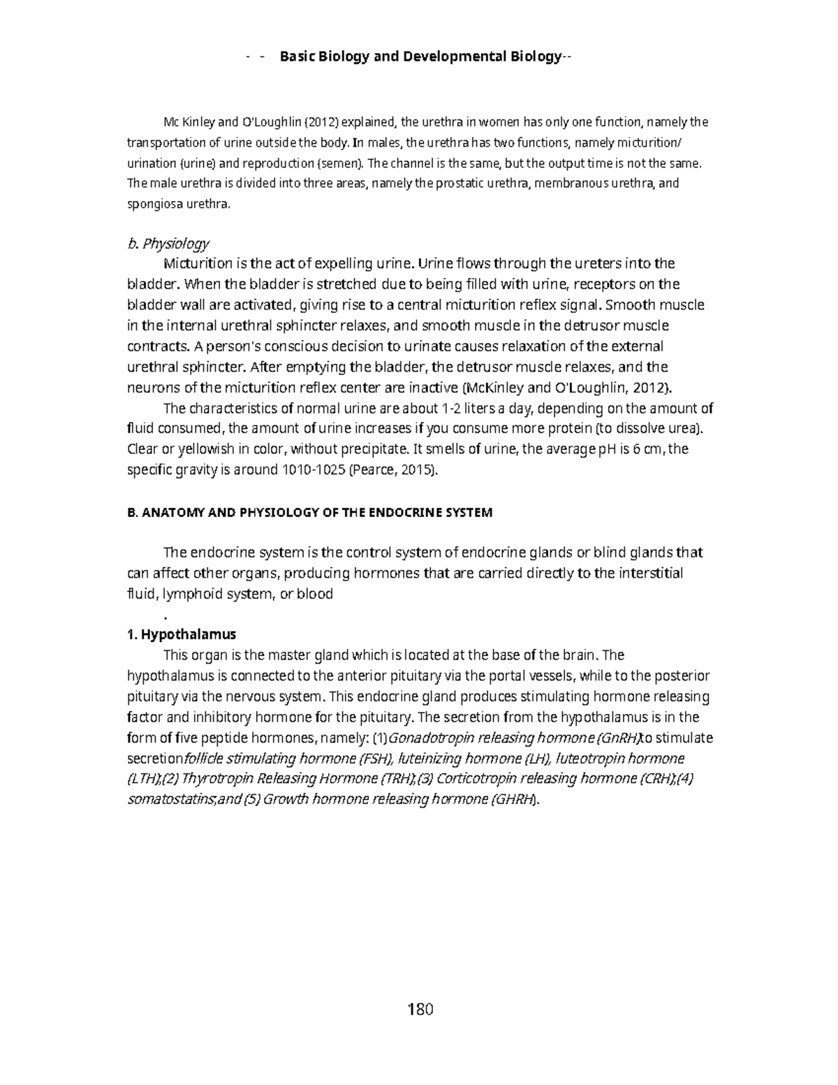 Mc Kinney Bio Notes Freshman - Mc Kinley and O'Loughlin (2012 ...