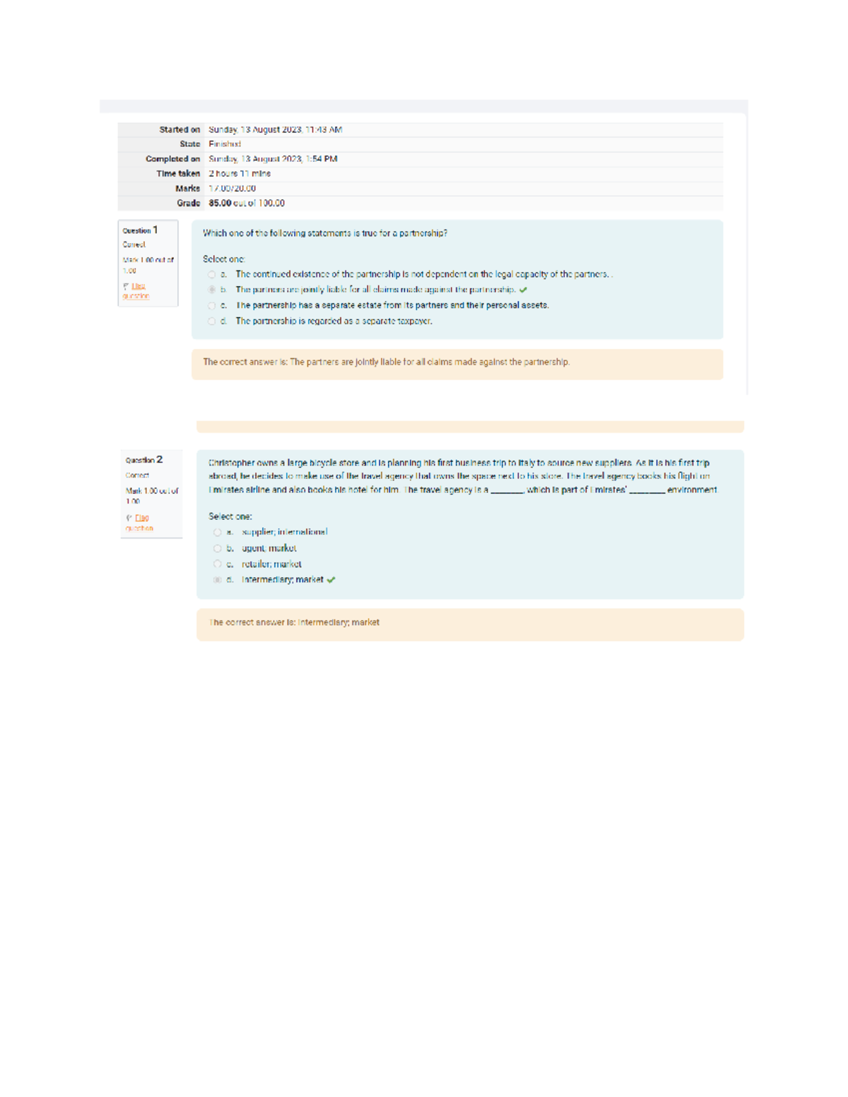 MNB1501-Ass2 - MCQ test - MNB1501 - Studocu