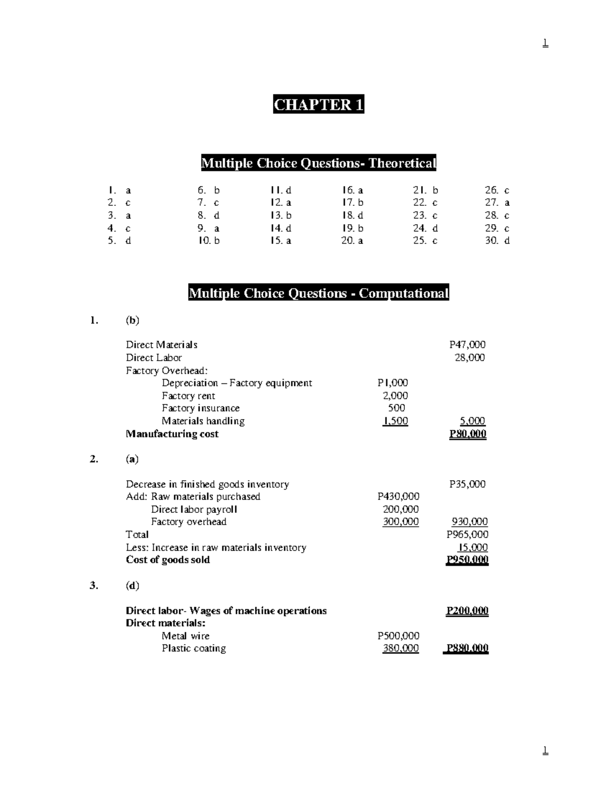 Chapter 1 Multiple Choice Questions Theo - CHAPTER 1 Multiple Choice ...