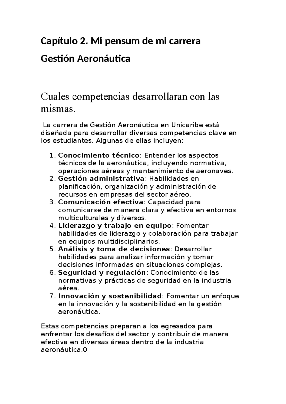 Capítulo 2 MI Pensum, Gestion aereonautica - Capítulo 2. Mi pensum de ...