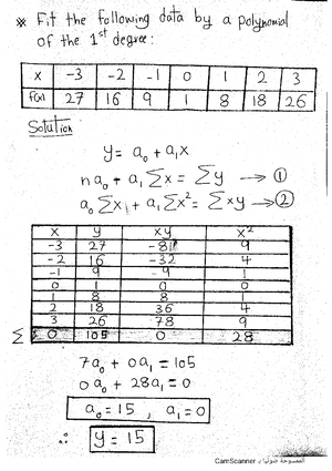Sheet -Interpolation - Numerical - Studocu