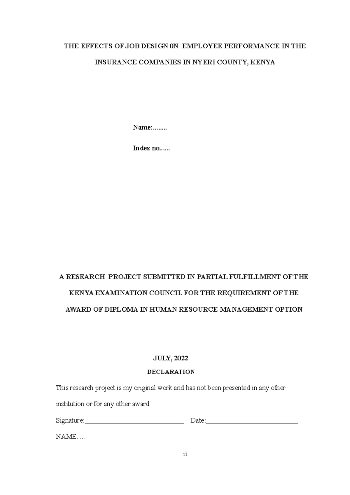 Cap 1 revised-1 - notes - THE EFFECTS OF JOB DESIGN 0N EMPLOYEE ...