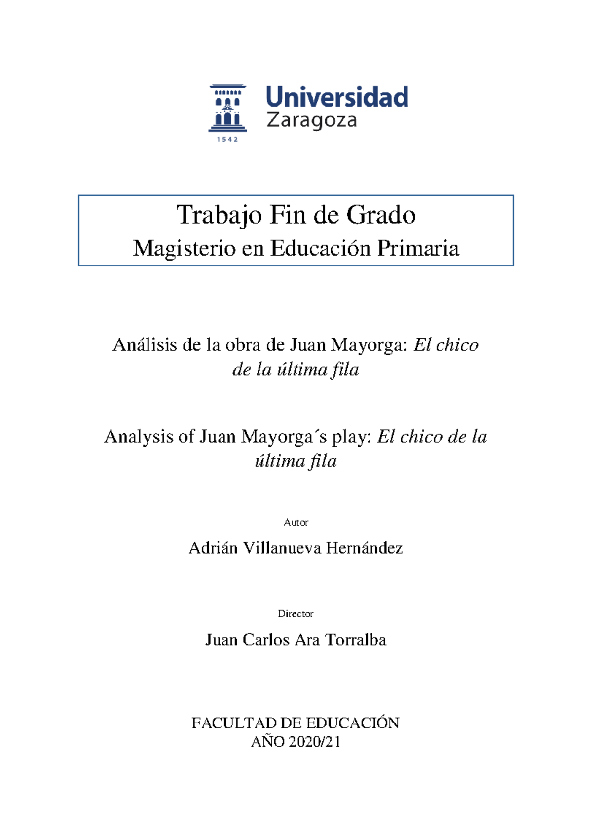 TAZ TFG 2021 2021 - Hola - Trabajo Fin de Grado Magisterio en Educación ...