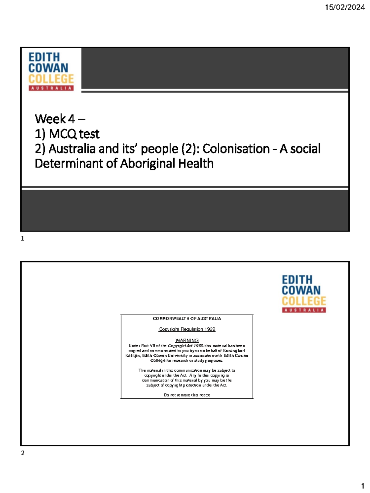 Moodle Week 4 Australia and its People part 2 HCS1101 14022024 - Week 4 ...