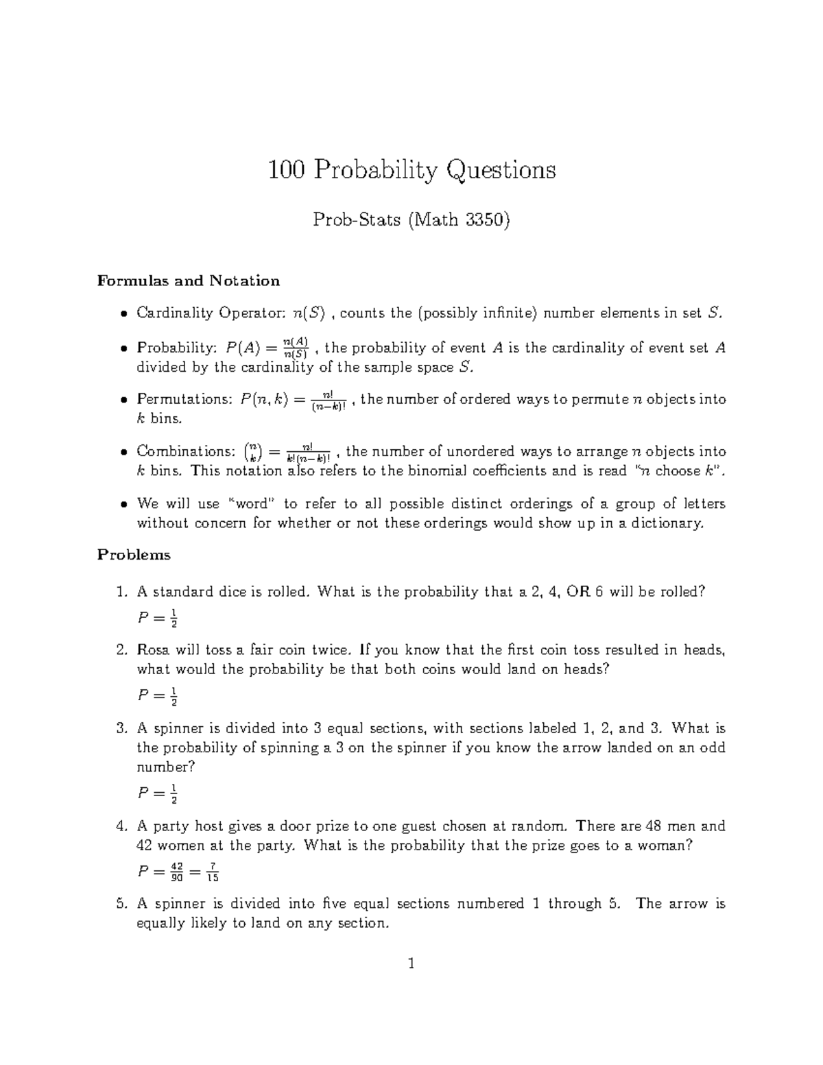 Sample/practice exam 9 December 2019, questions and answers - 100 ...