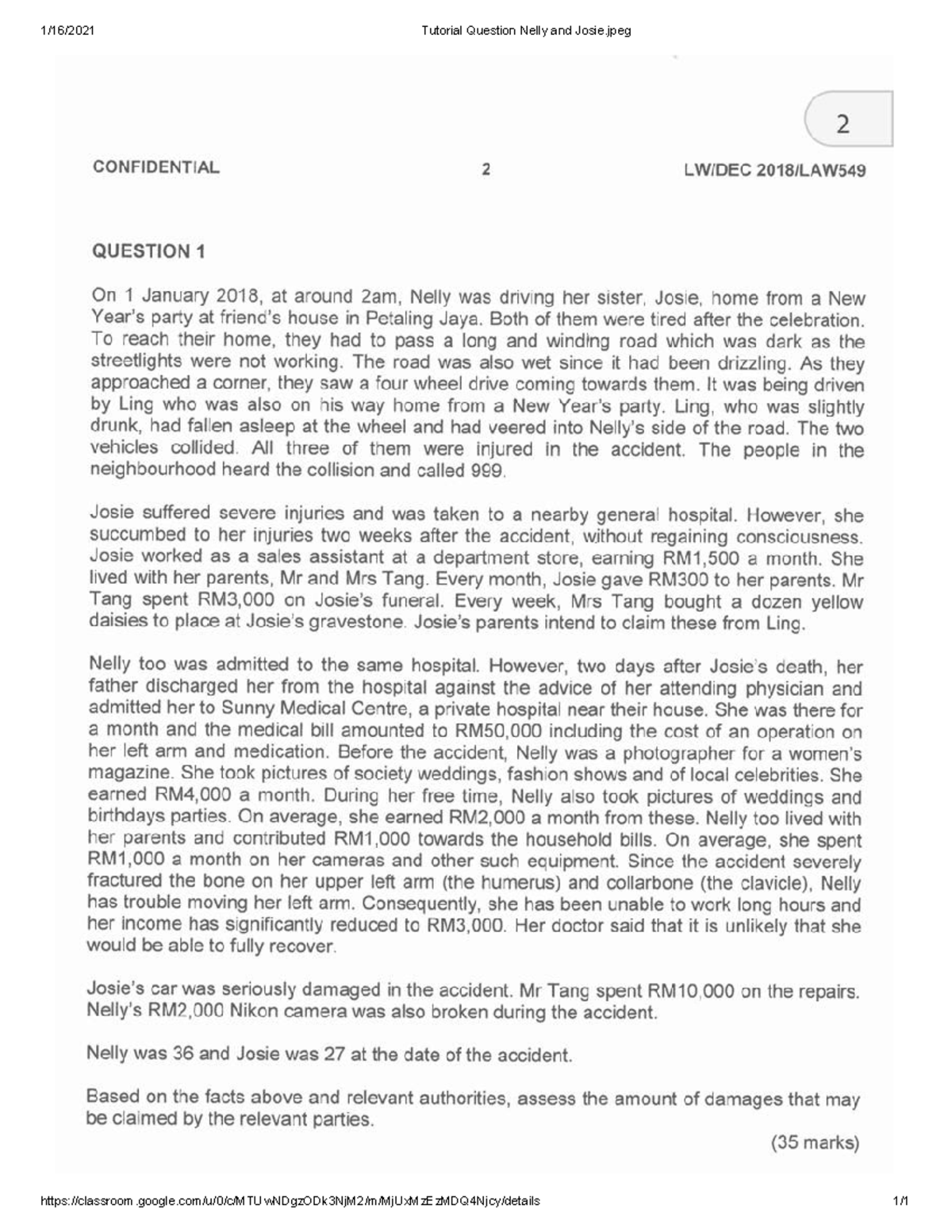 Tutorial Question Nelly and Josie - Remedies - 1/16/2021 Tutorial Question Nelly and Josie - Studocu