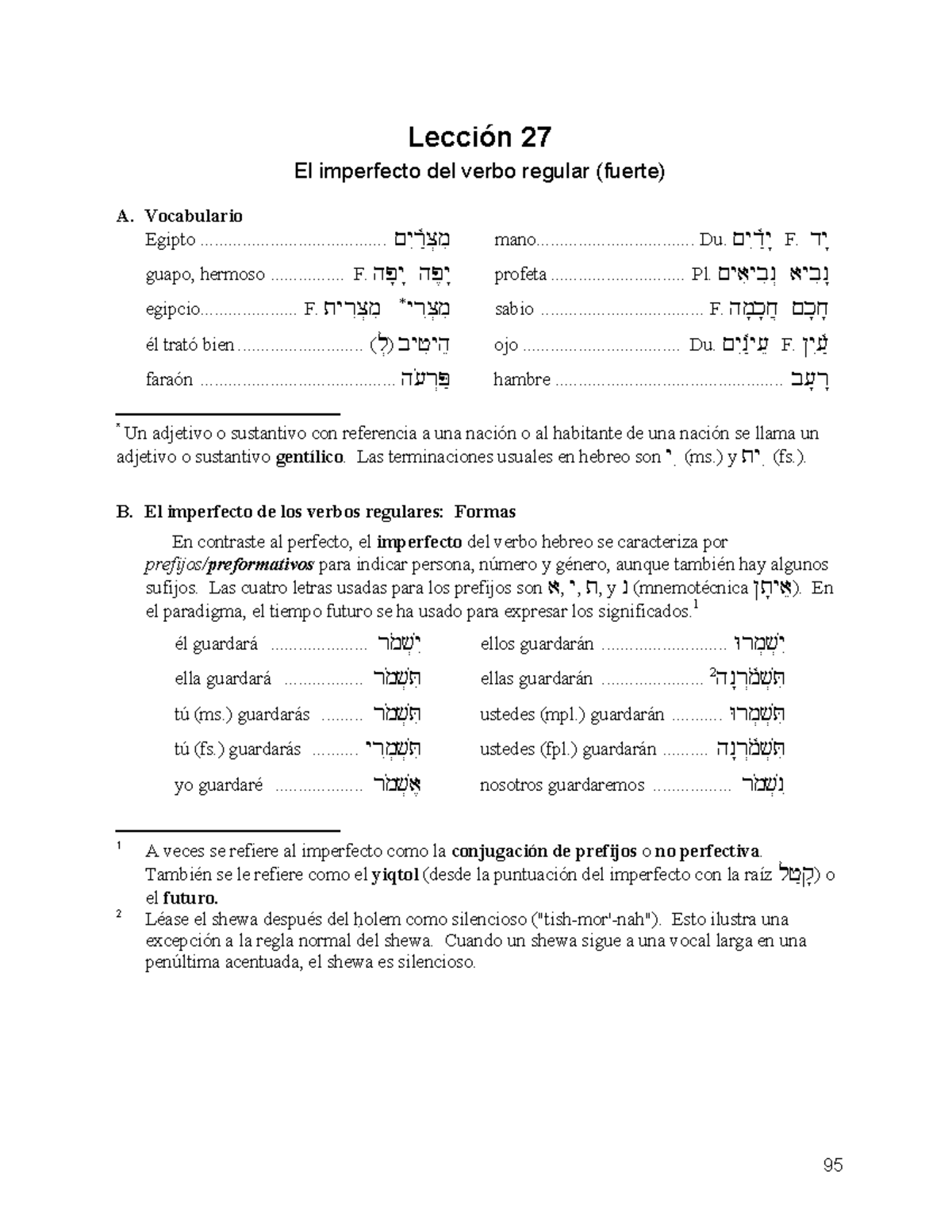 27 Lección Hebreo - "$ ? @ 0 $ 1 - Studocu